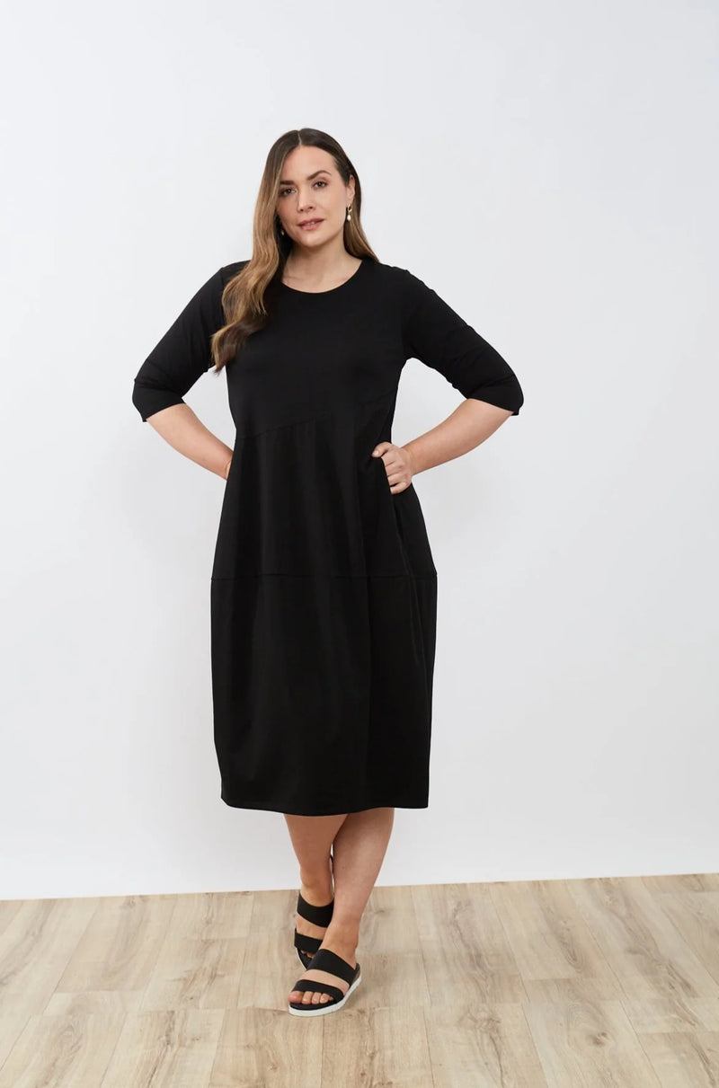 Tirelli Diagonal Seam Dress - Black (Summer Version) – Wharf St Apparel
